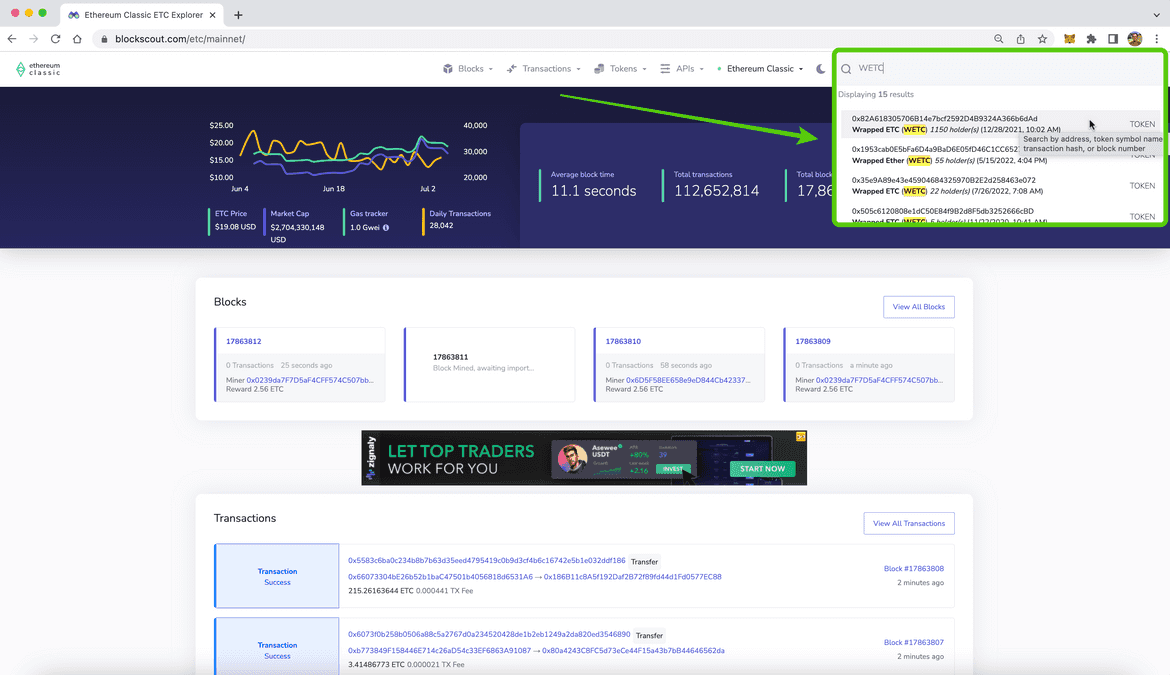 How to Use Blockscout With ETC - Ethereum Classic