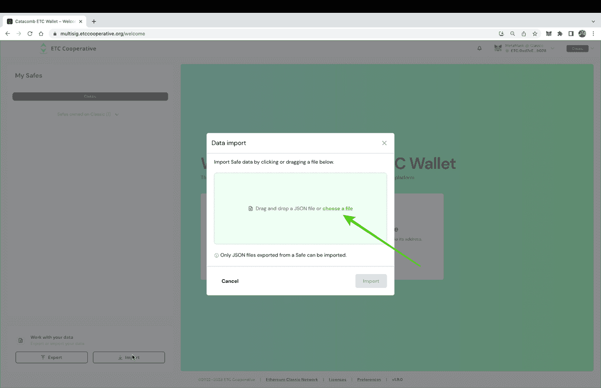 Using an Already Created Catacomb ETC Multisignature Wallet - Ethereum ...