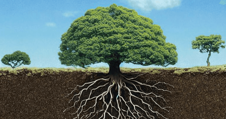 Oak Tree Root Structure Deep Oak Tree Roots Stock Illustration.