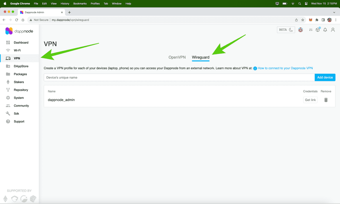 Using the DappNode VPN With Your ETC Nodes - Ethereum Classic